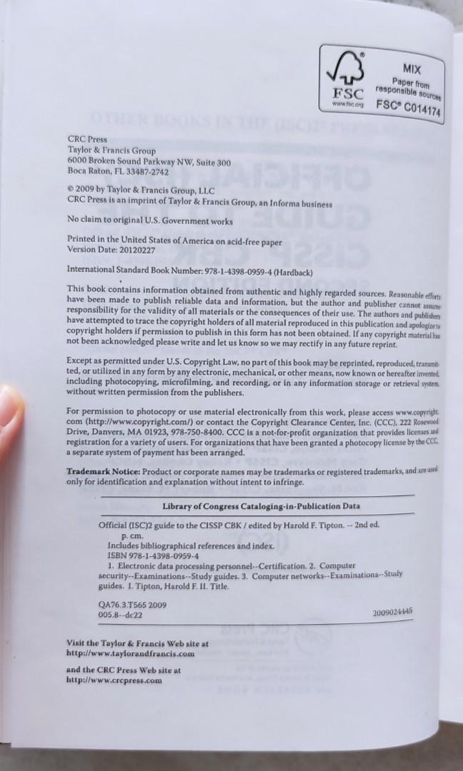 Official ISC 2 Guide to CISSP CBK, Hobbies & Toys, Books & Magazines ...