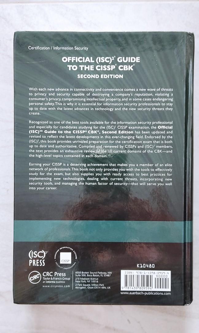 Official ISC 2 Guide to CISSP CBK, Hobbies & Toys, Books & Magazines ...