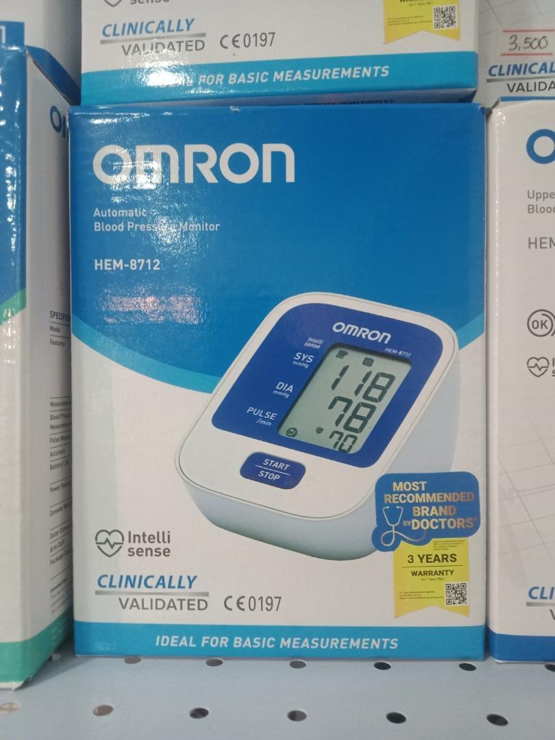 OMRON HEM-8712 Automatic Blood Pressure Monitor, Health & Nutrition ...