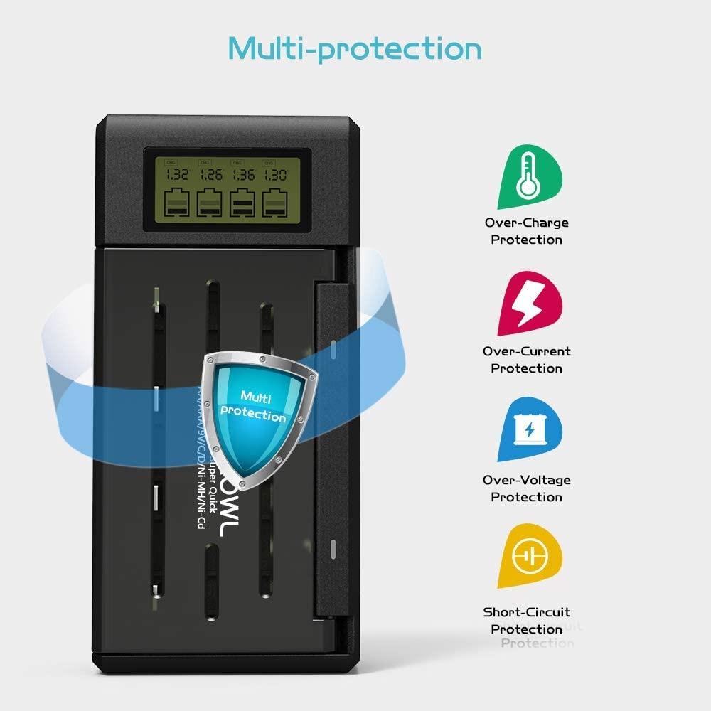 Powerowl Universal Battery Charger with LCD Large Screen (Recharge Pro ...