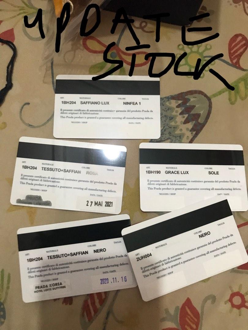 Prada authentic card tas original beli milan kartu otentik prada booklet card knowledge card ...