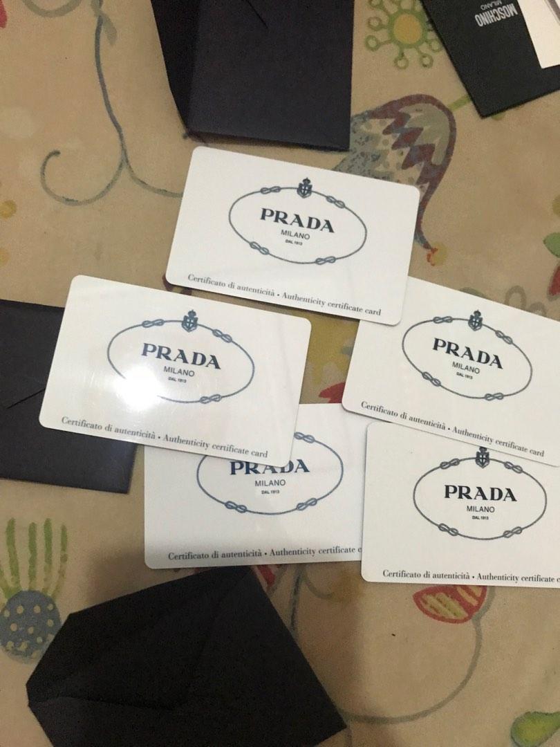 Prada authentic card tas original beli milan kartu otentik prada ...