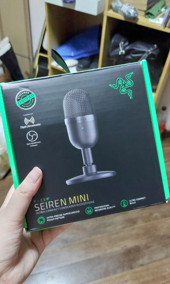 Razer Seiren Mini Ultra Compact Condenser Microphone, Audio ...
