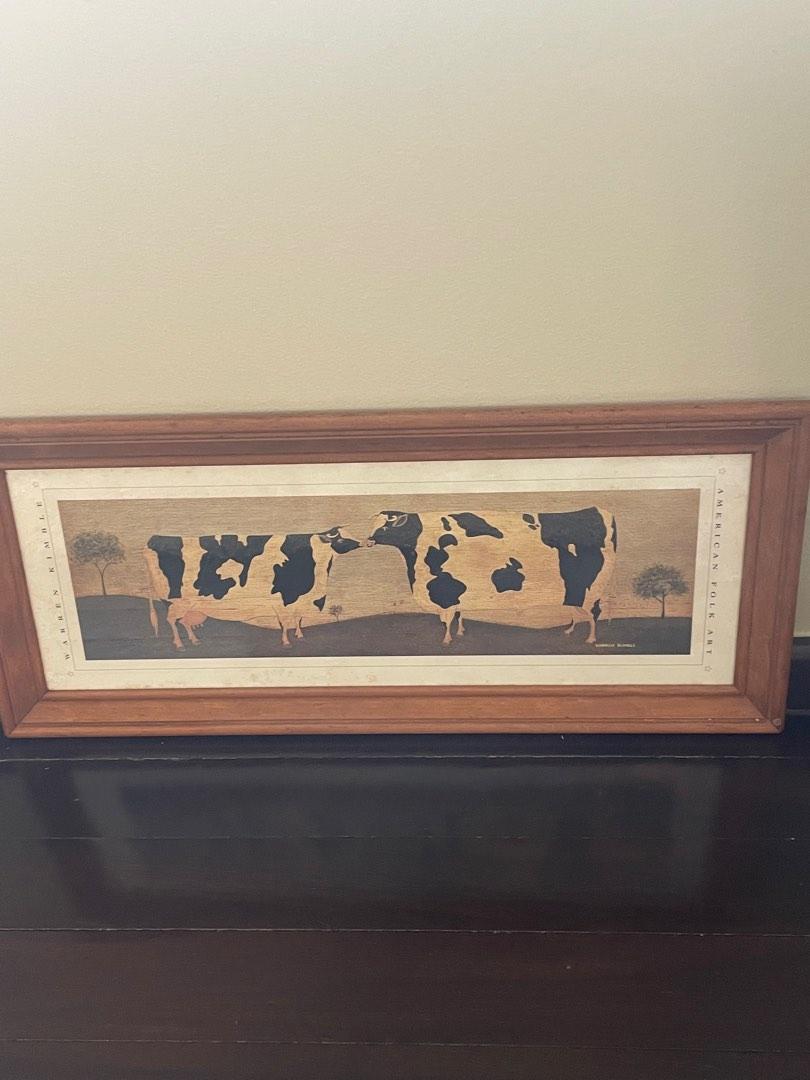 Rustic print of cows by Warren Kimble, Furniture & Home Living, Home ...