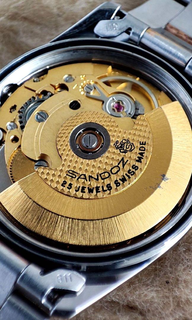 SANDOZ Classic 9612-D-77-2 AUTOMATIC Gold & Stainless Steel 31mm BOY ...