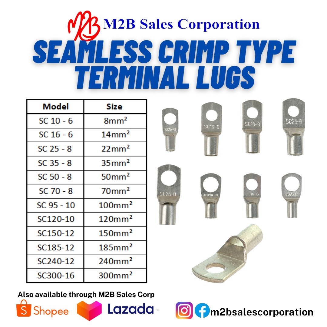 Seamless Crimp Type Terminal Lugs, Commercial & Industrial ...