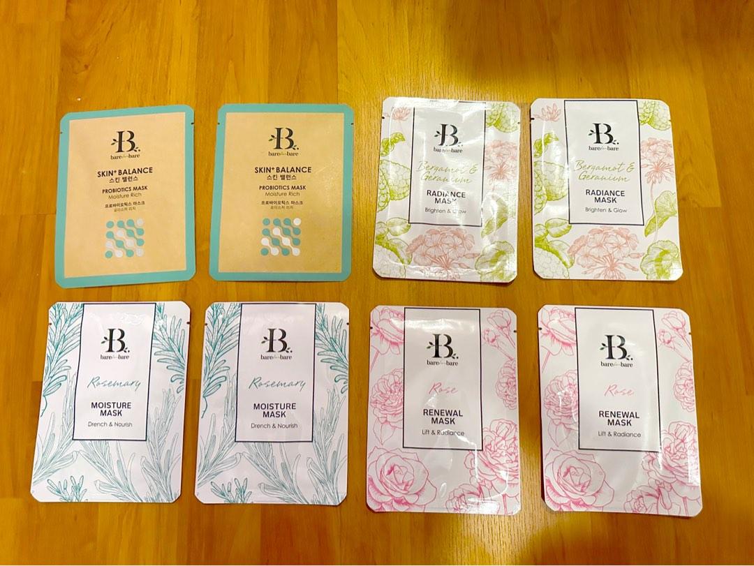 [Set of 8] Bare for Bare Face Mask, Beauty & Personal Care, Face, Face ...