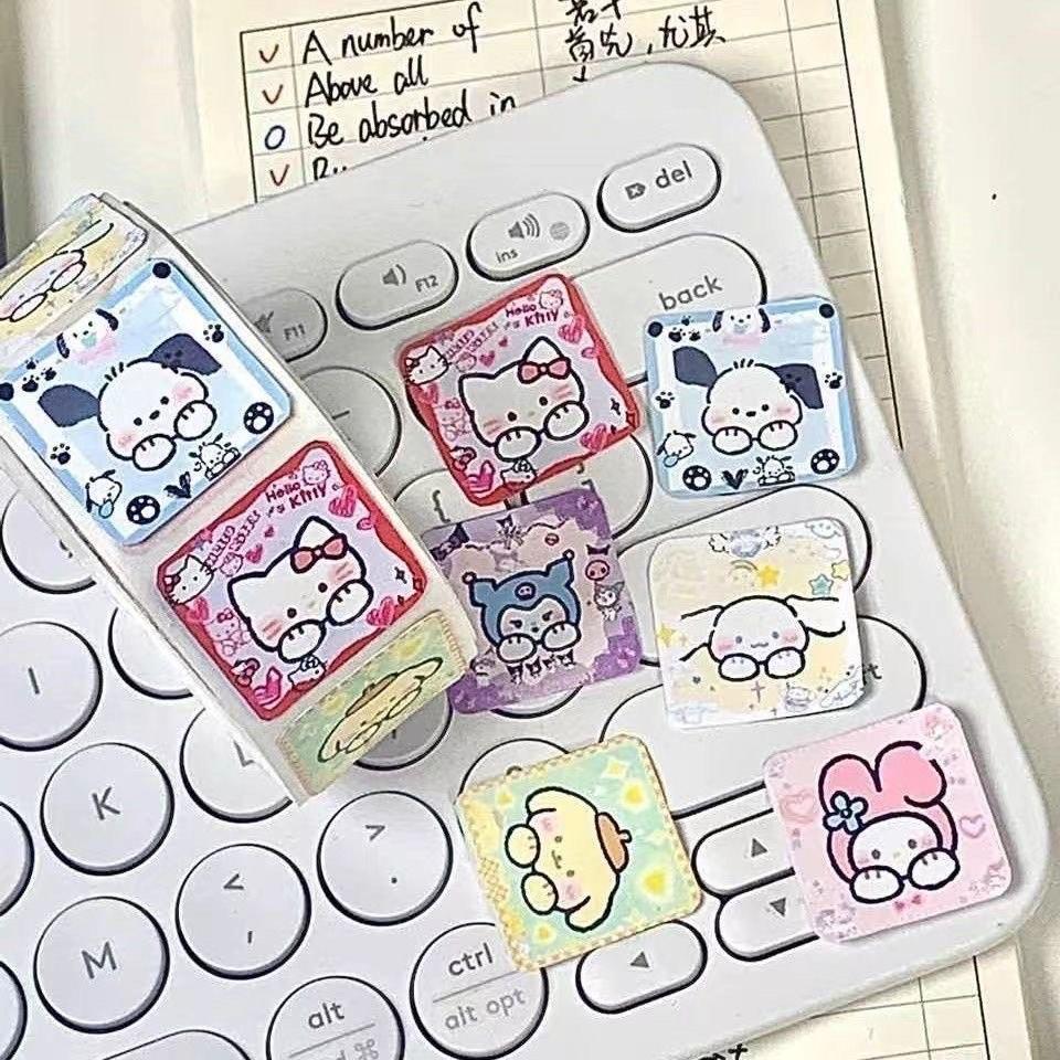 sharing Sanrio 500 mailing stickers square cinnamoroll my melody kuromi ...