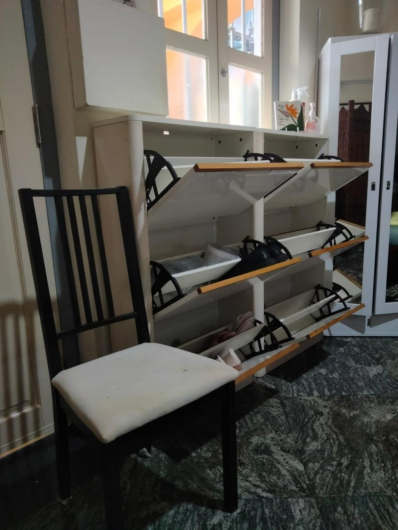 Shoe cabinet 3-tier slanted drawers , Furniture & Home Living ...