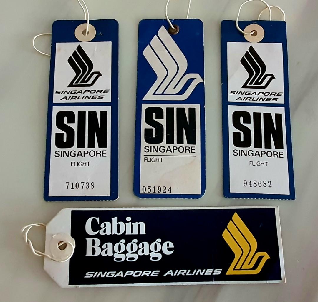 Singapore Airlines vintage tags x 10 : A nice set of different designs ...