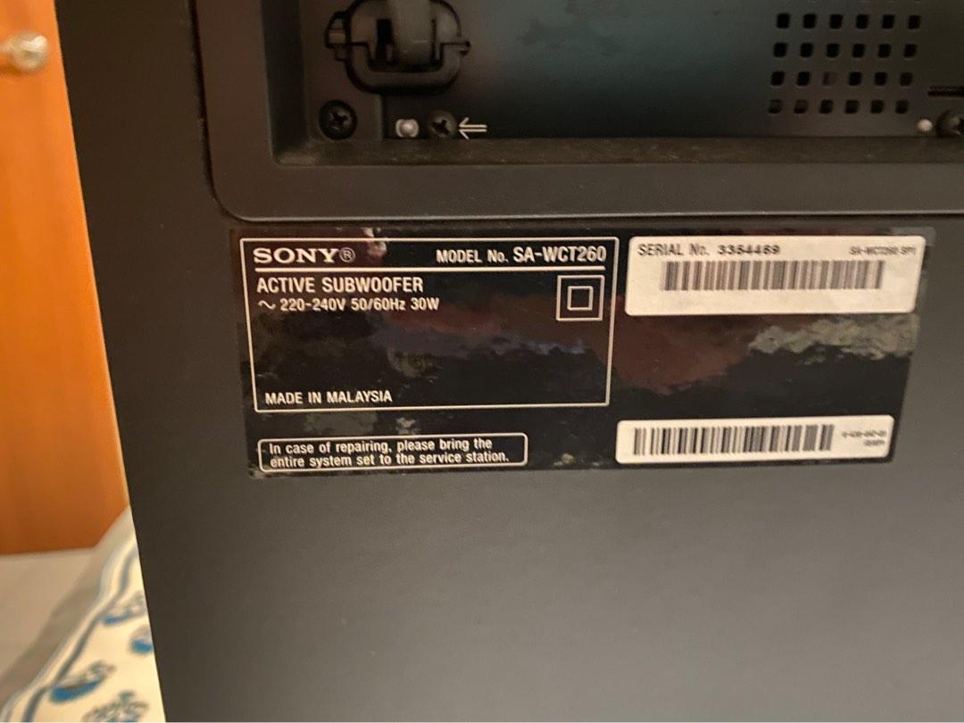Sony SA-CT260 Soundbar with Active Subwoofer, Audio, Soundbars ...