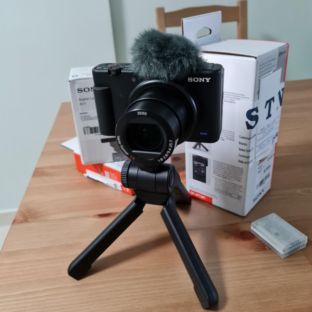Sony ZV-1 Video Camera with Wireless Tripod and Extra Battery (all ...