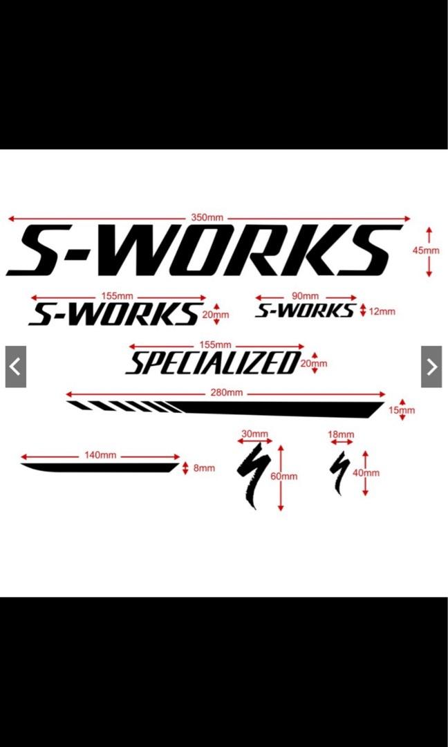 SPECIALIZED S-WORKS Decals WITH INSTALLATION (BRAND NEW/ IN STOCK ...