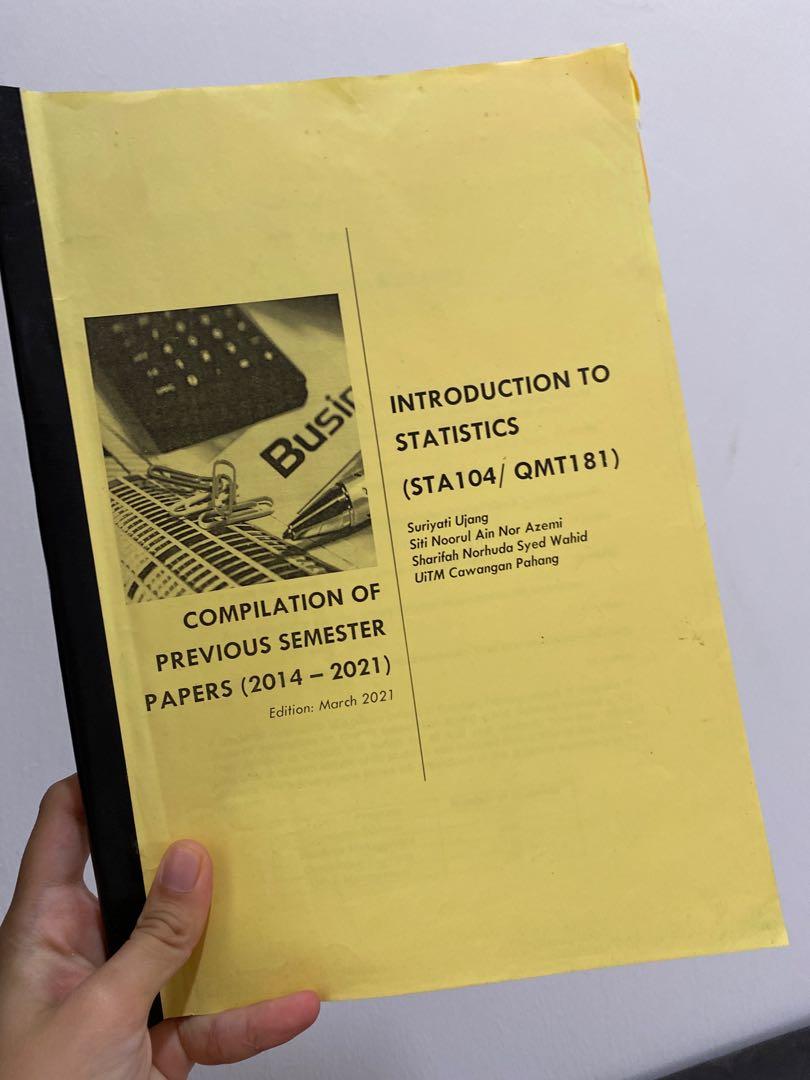 STA104 Introduction To Statistic Second Edition 2020 Triplet Copy ...