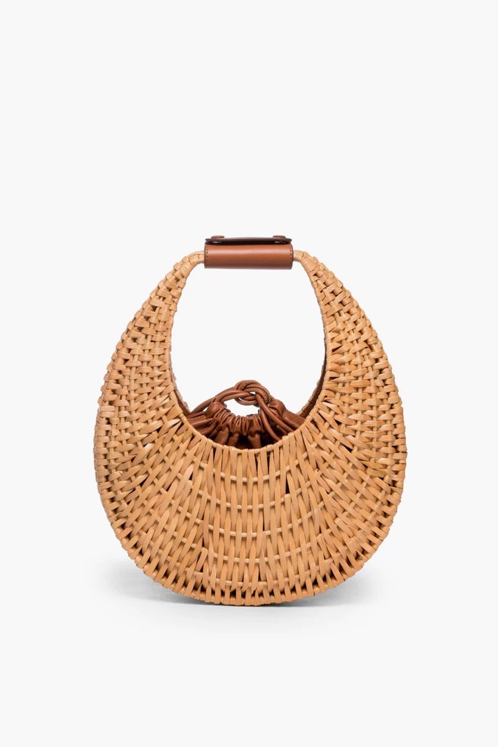 STAUD Rattan Moon Bag, Luxury, Bags & Wallets on Carousell