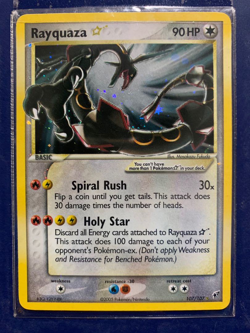 [SUPER RARE] RAYQUAZA GOLD STAR - UNGRADED 107/107, Hobbies & Toys ...