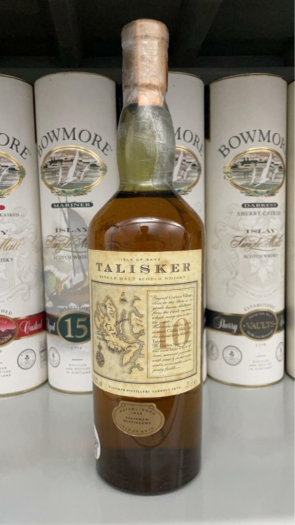 Talisker 10 Years (1990s) Map Label Single Malt Scotch Whisky (Without ...