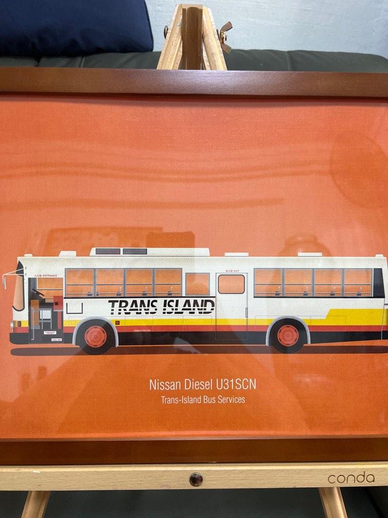 Trans island poster /wooden Edsel stand, Everything Else on Carousell