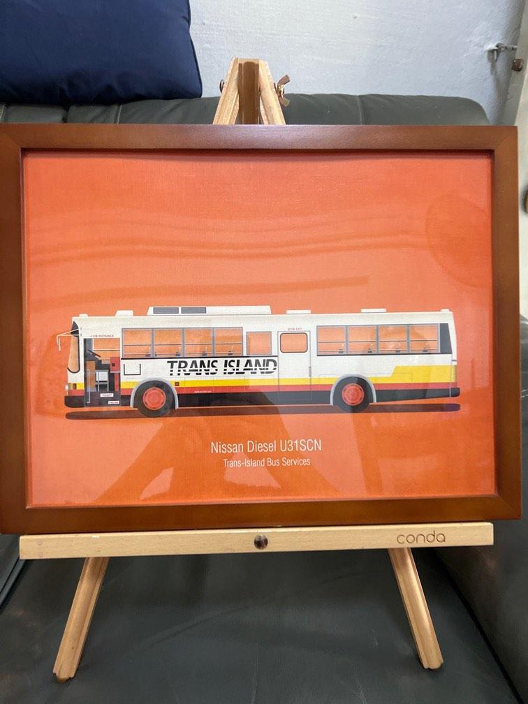 Trans island poster /wooden Edsel stand, Everything Else on Carousell