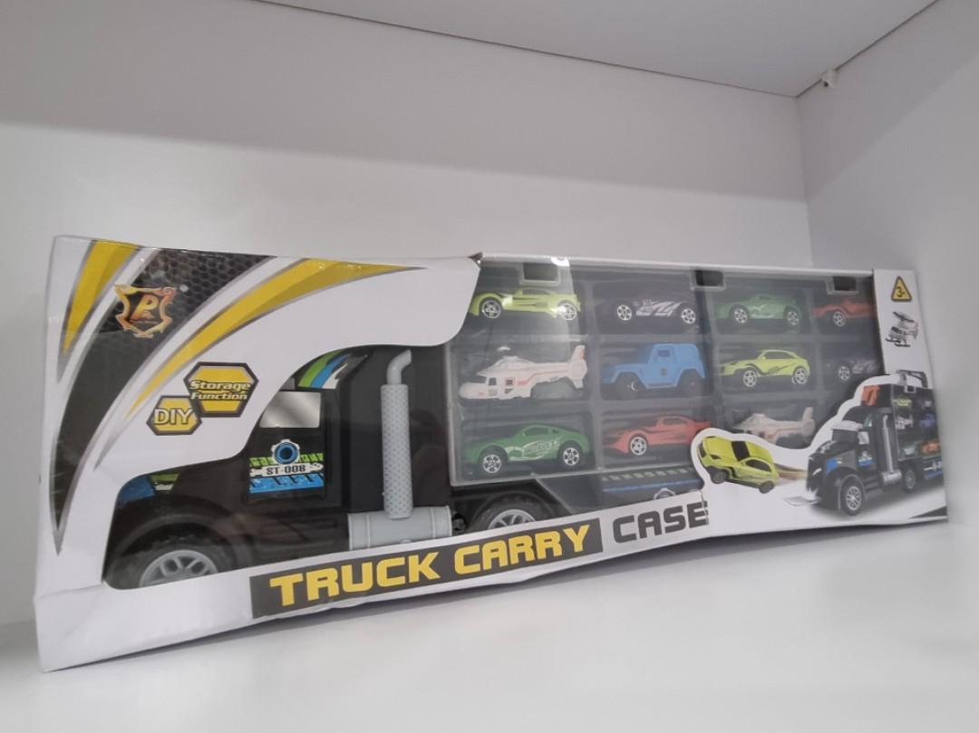 Truck Carry Case with Cars, Hobbies & Toys, Toys & Games on Carousell