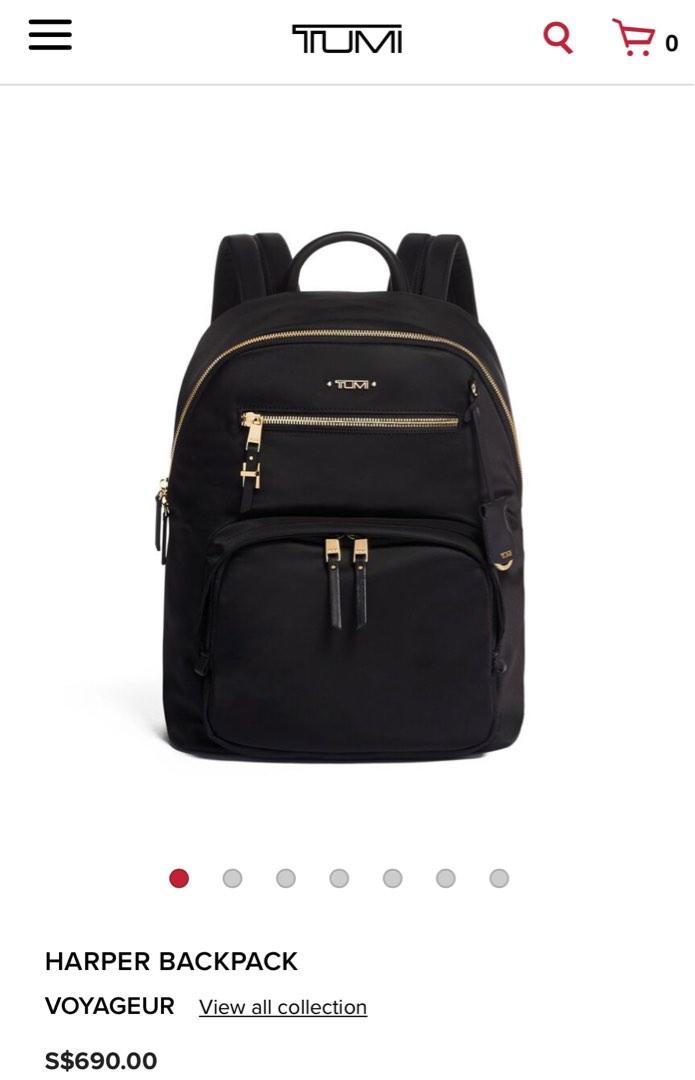 Tumi Harper Voyager Backpack, Women's Fashion, Bags & Wallets ...