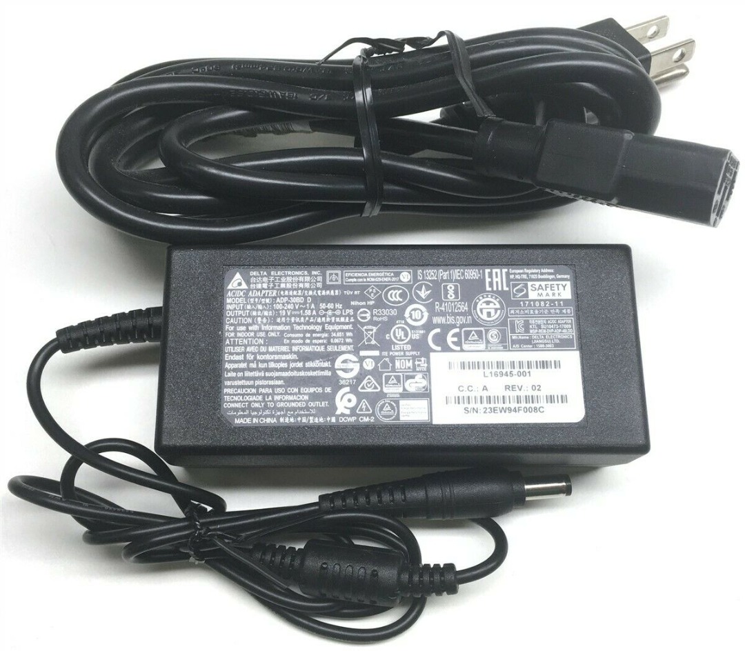 (UK plug) Delta for HP Monitor AC Adapter Power Supply ADP-30BD B ...