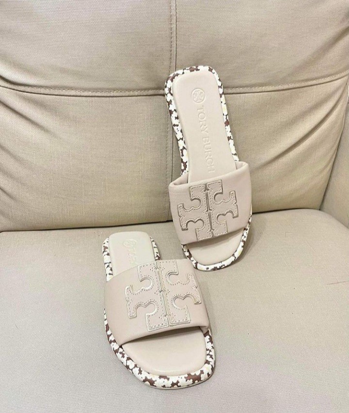 US5.5 PREORDER TORY BURCH SLIDES 330, Women's Fashion, Footwear, Flats ...