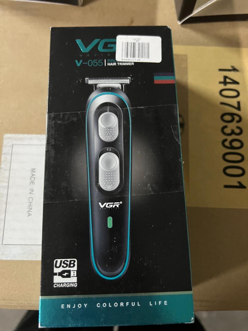 VGR V-055 Professional Cordless Rechargeable Beard Trimmer Clippers for Men with Guide Combs ...