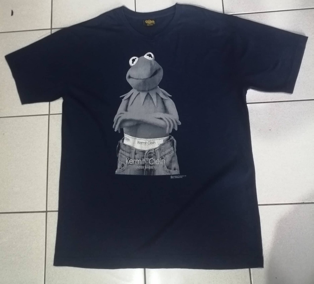 Vintage 90s Kermit the Frog Kermit Clein Under Where - Changes Tag T ...