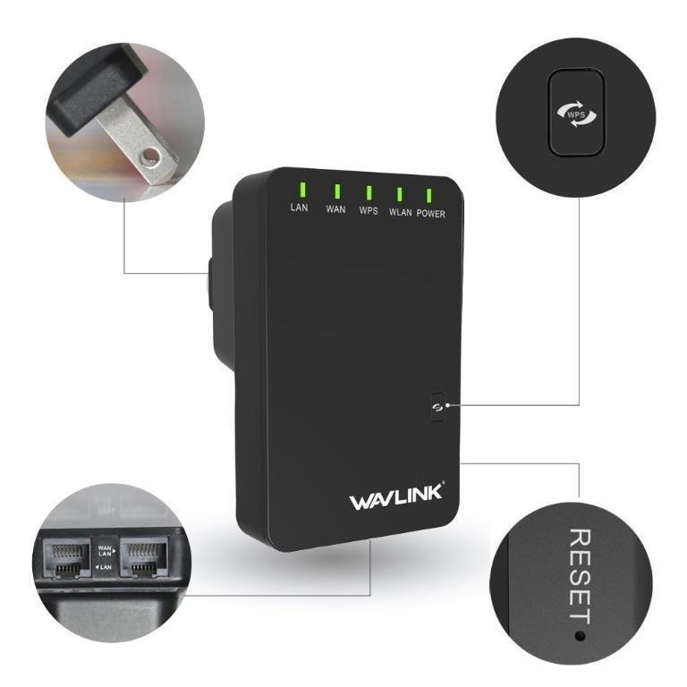 Wavlink Wireless Range Extender Wifi Router- 2x 10/100Mbps WAN/LAN ...