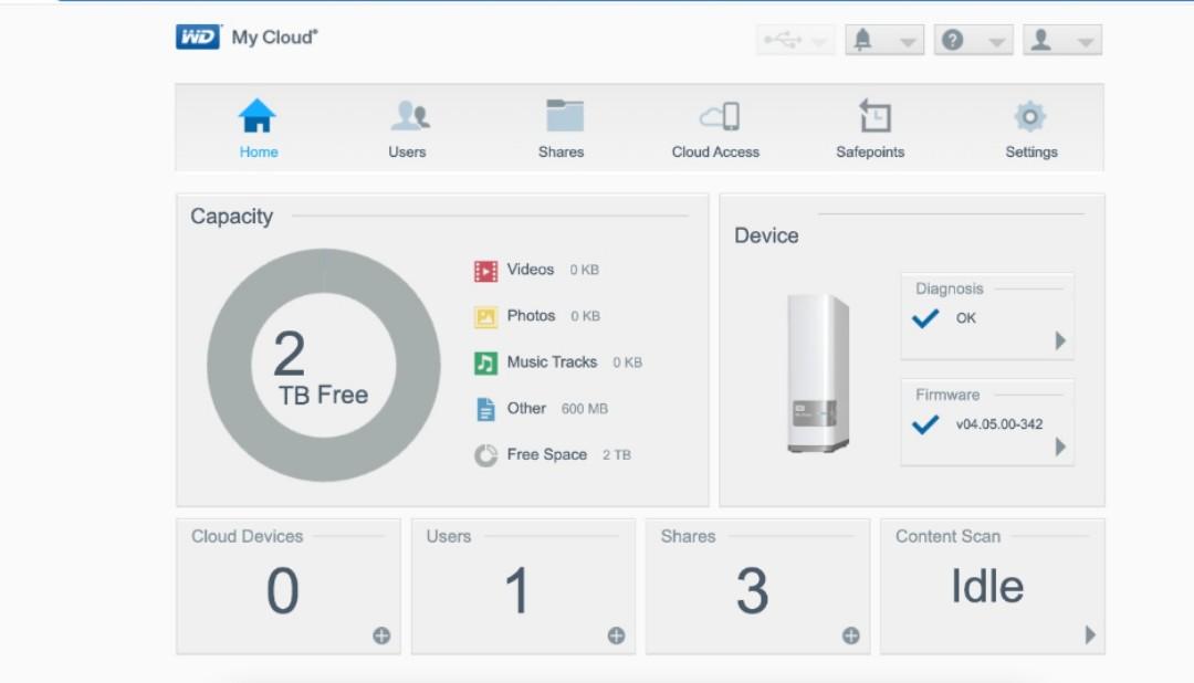 WD My Cloud 2TB, Computers & Tech, Parts & Accessories, Hard Disks ...