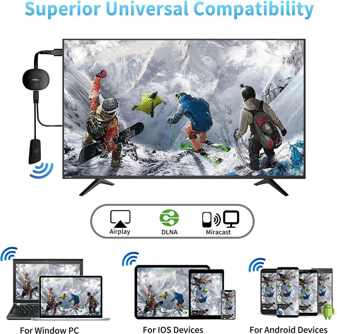 Wireless HDMI Dongle, 4K Wireless HDMI Display Adapter Streaming Mira ...