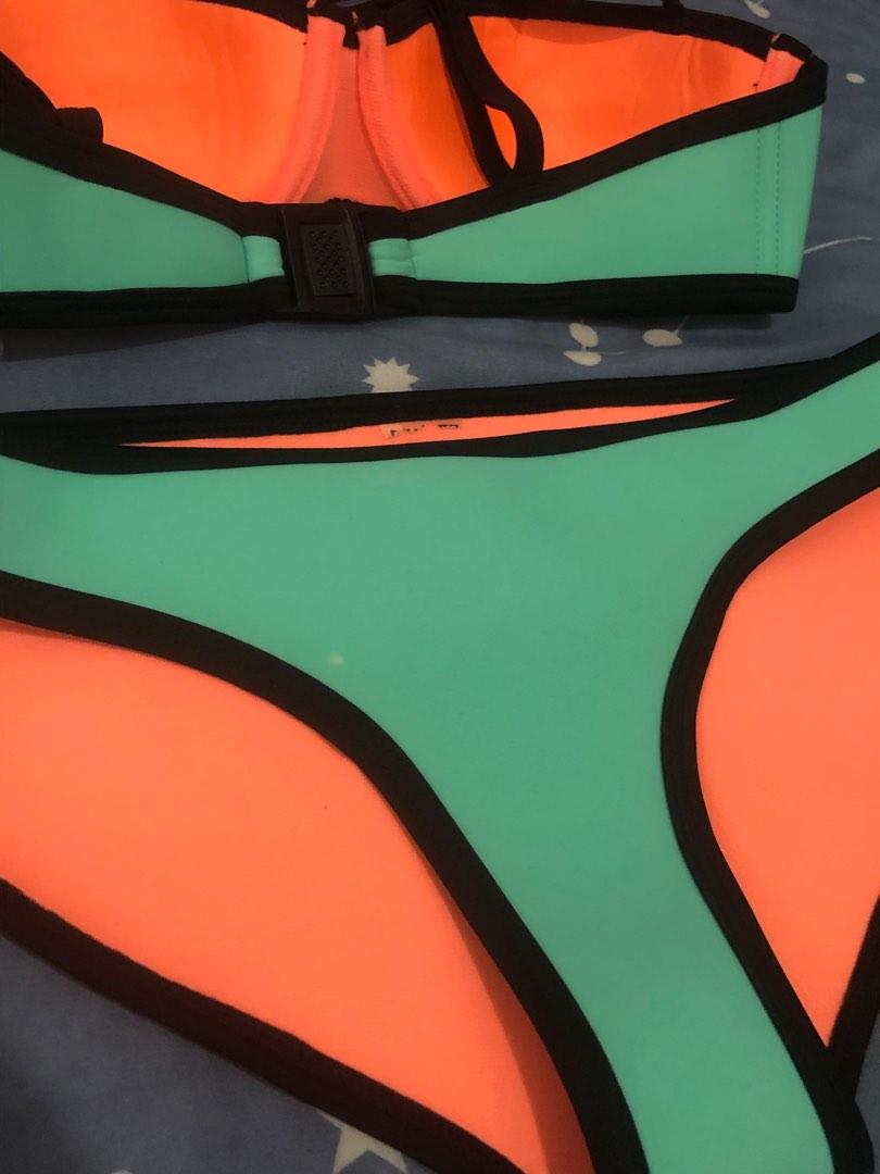 XS Brakini in Mint and black top and bottom, Women's Fashion, Swimwear ...