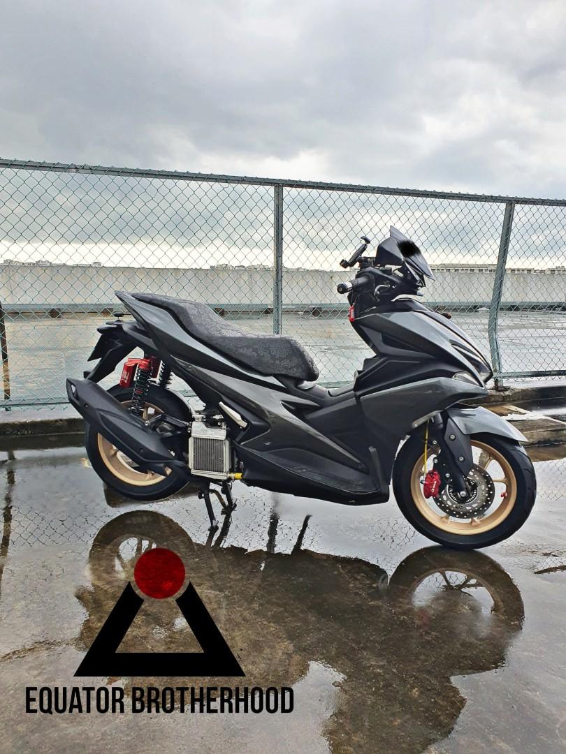 Yamaha Aerox 155 KEYLESS (Gunmetal Grey), Motorcycles, Motorcycles for ...