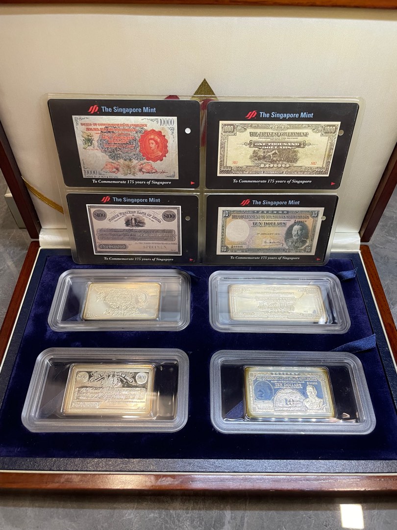 175 years of Singapore silver ingots full set, Hobbies & Toys ...