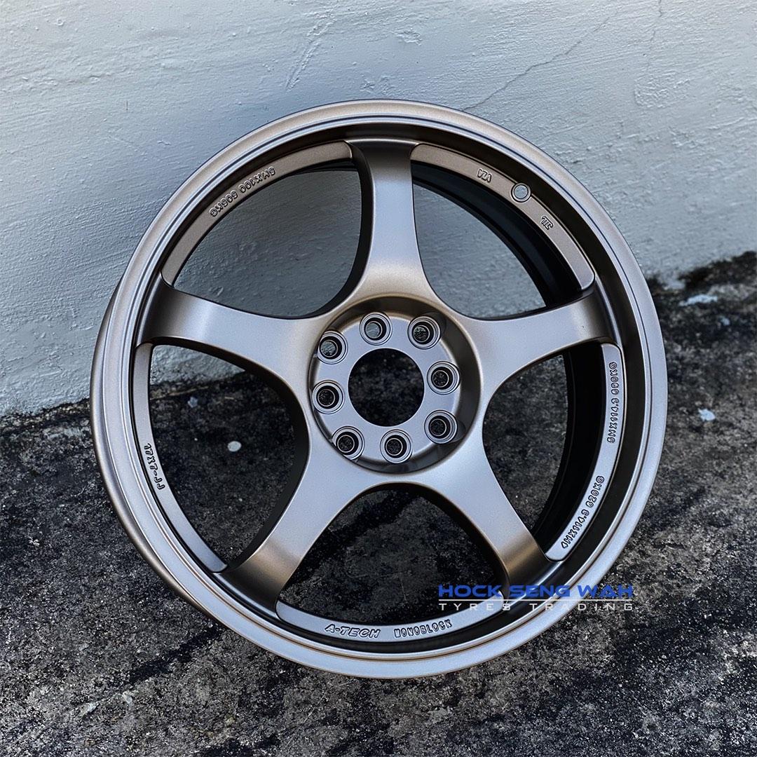 17” A Tech Final Speed 5 Spoke Rim 4x100 4x114.3, Car Accessories ...