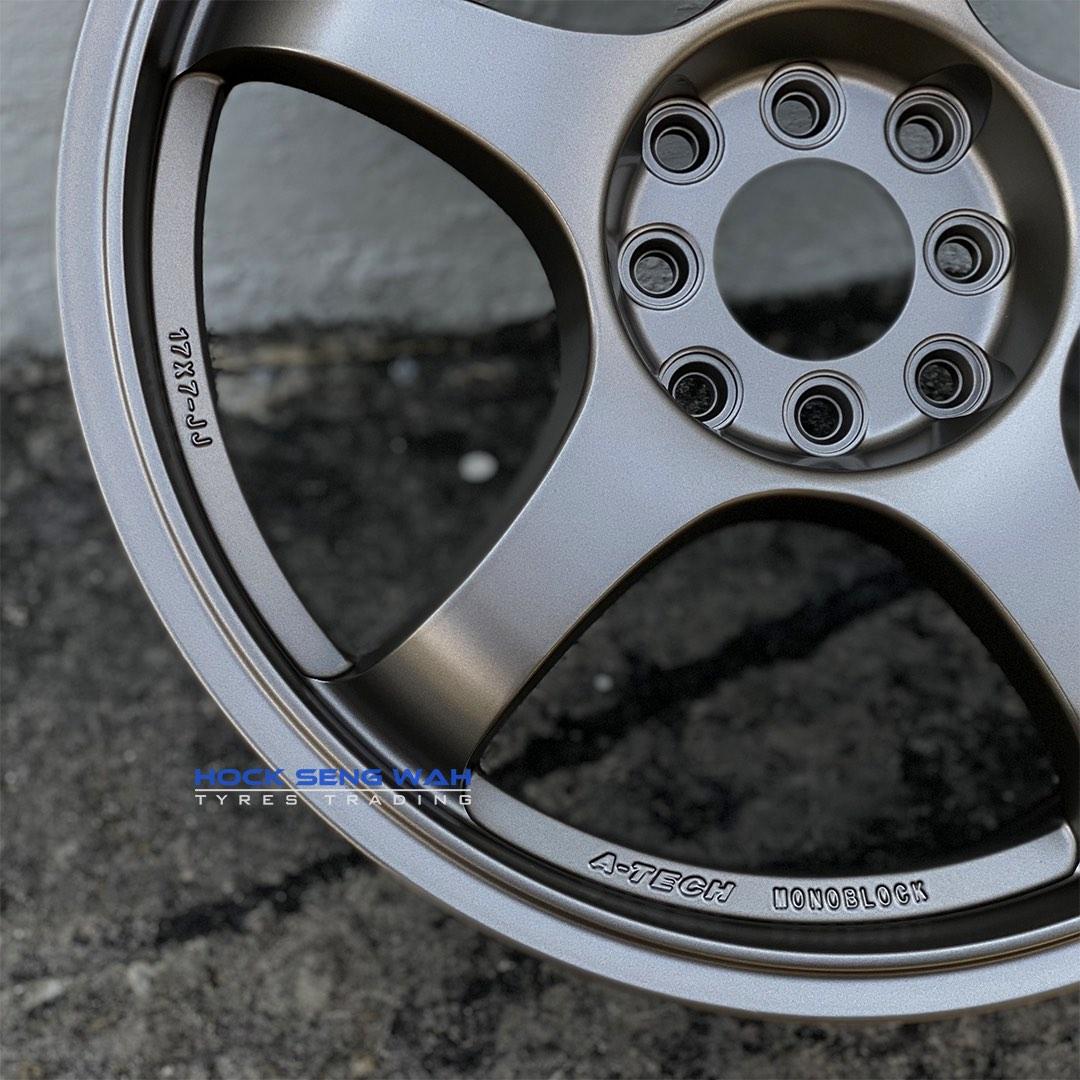 17” A Tech Final Speed 5 Spoke Rim 4x100 4x114.3, Car Accessories ...