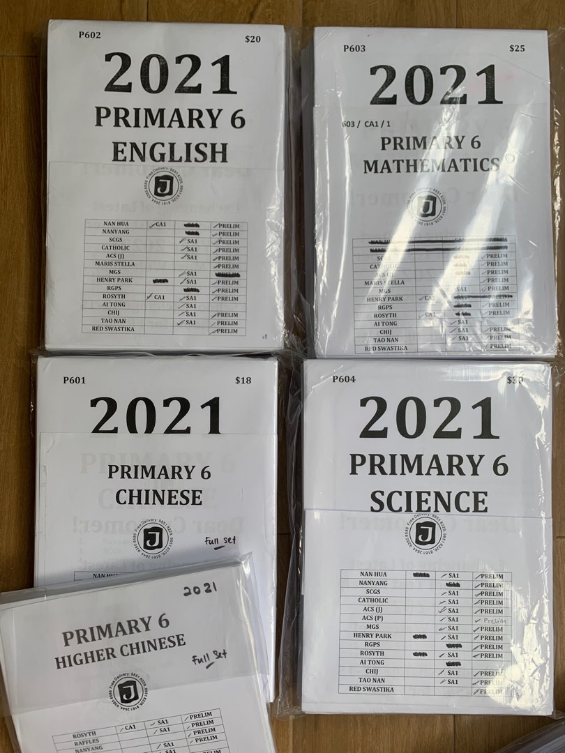 2021 P6 past year papers (5 subjects) psle , Hobbies & Toys, Books ...