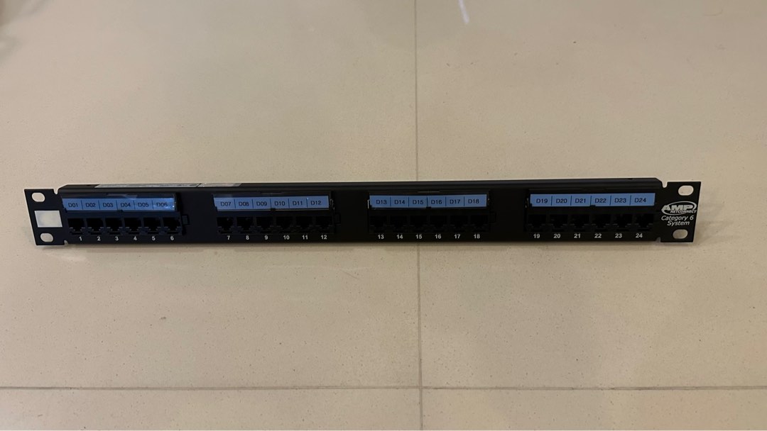 24 ports Cat 6 Patch Panel, Computers & Tech, Parts & Accessories ...