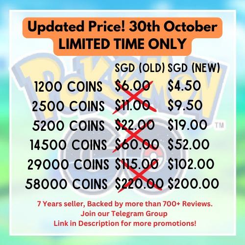 [700+ reviews] Pokemon Go top up PokeCoins | Pokego coins | Pokemon Go ...