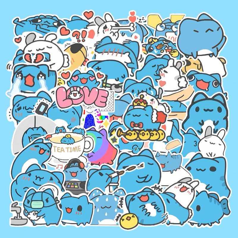 貓貓蟲咖波 Bugcat Capoo 手帳 貼紙包 裝飾 禮物 diy 行李箱 電腦 ipad 文具 貼紙 公仔, 預購 - Carousell