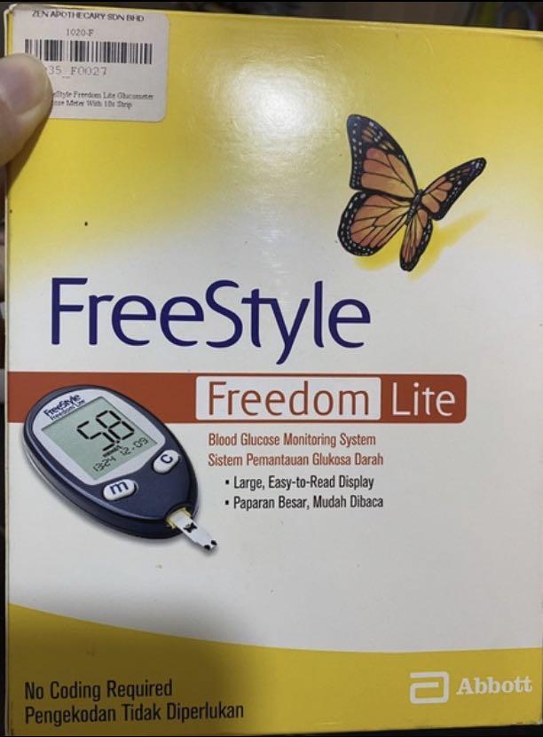 Abbott FreeStyle Freedom Lite Glucometer Blood Glucose Meter, Health & Nutrition, Health ...