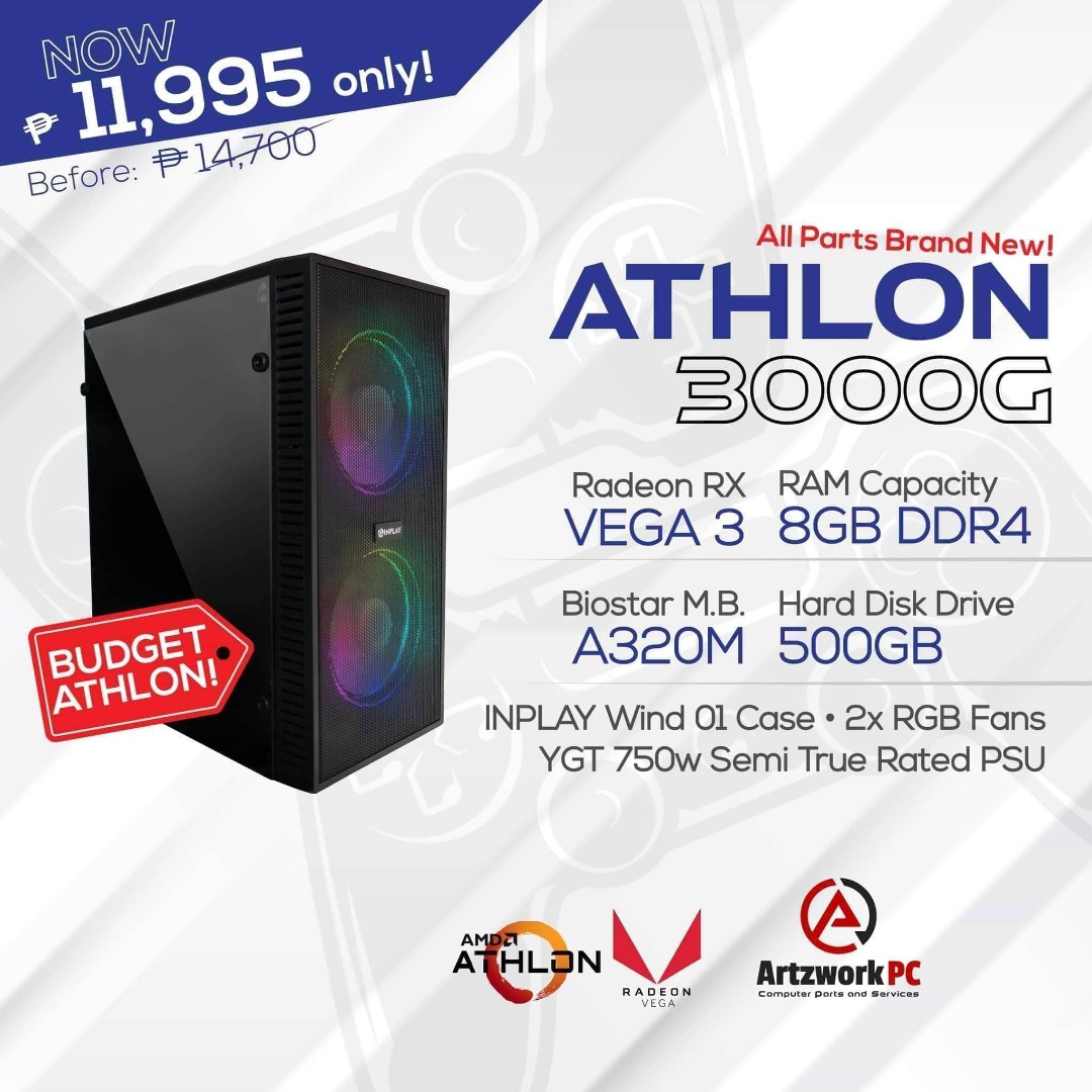 Athlon 3000g Budget & Standard System Unit, Computers & Tech, Desktops ...
