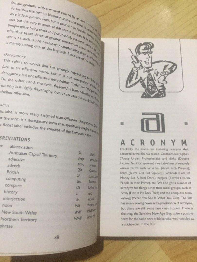 Australian Slang in the 90s, Hobbies & Toys, Books & Magazines ...