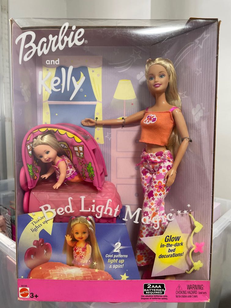 Barbie and Kelly Bed light Magic, Hobbies & Toys, Toys & Games on Carousell