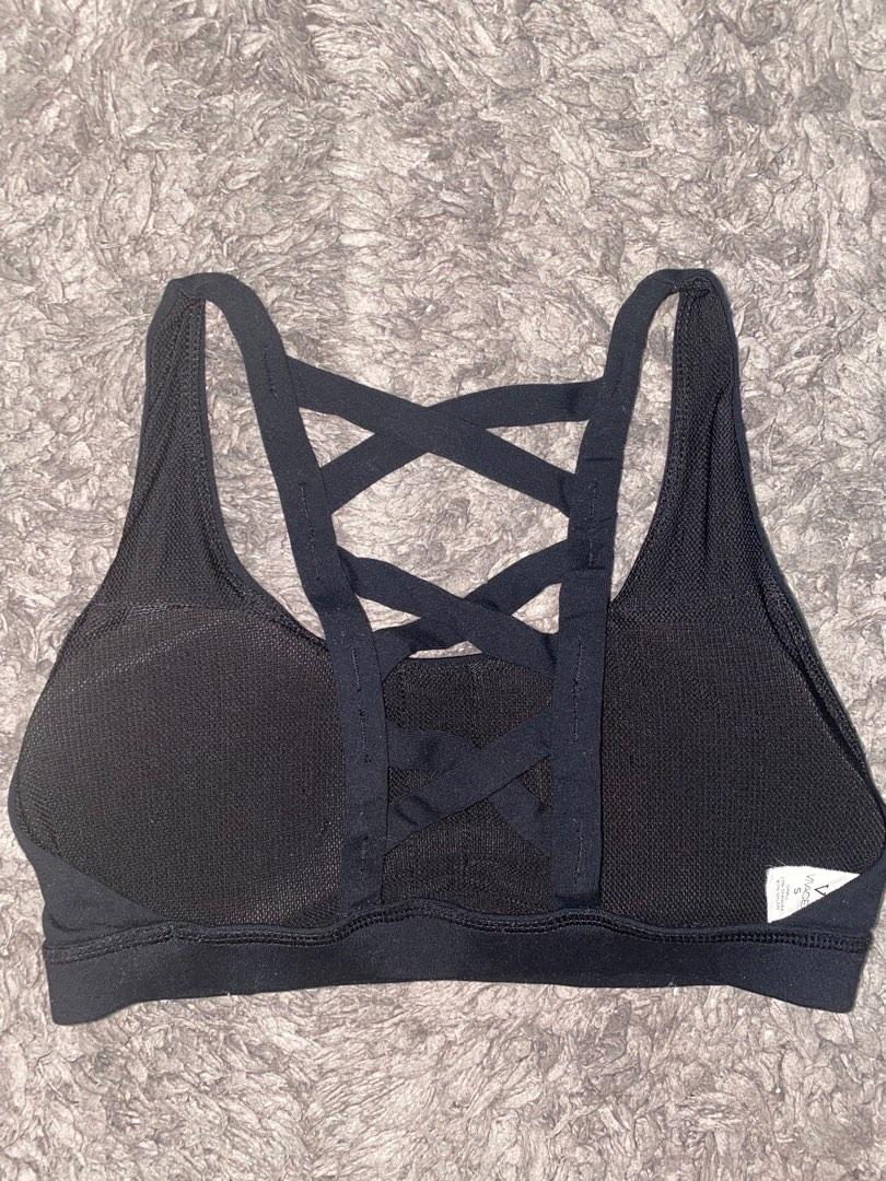 black cross back padded sports bra crossback criss cross, Women's ...