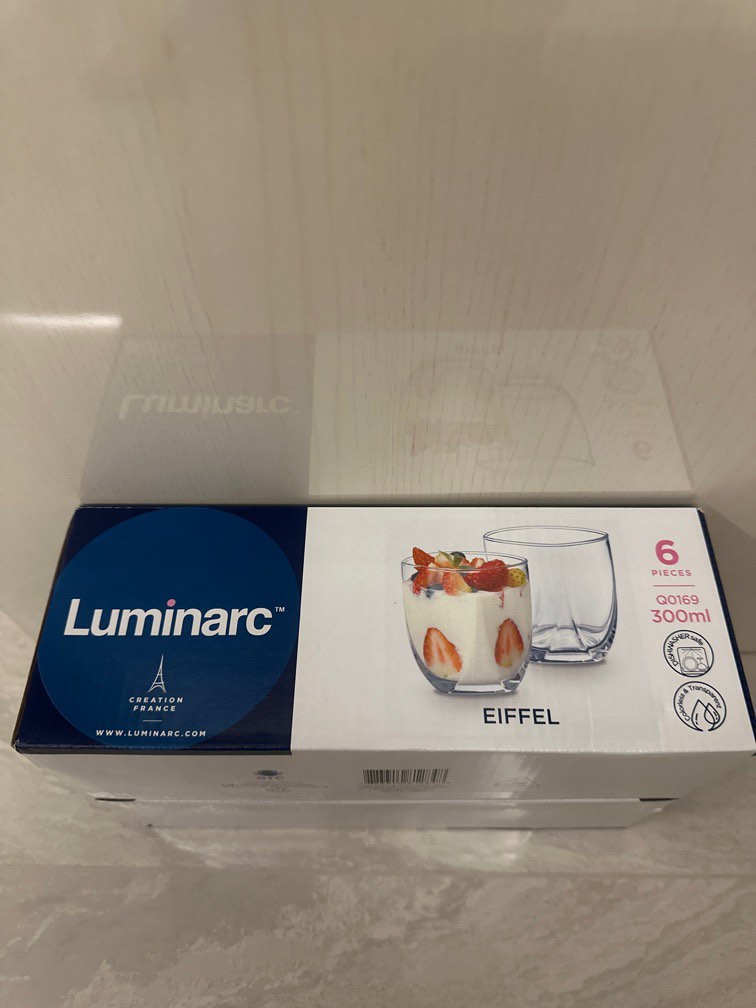 BNIB Luminarc Eiffel Cups, Furniture & Home Living, Kitchenware ...
