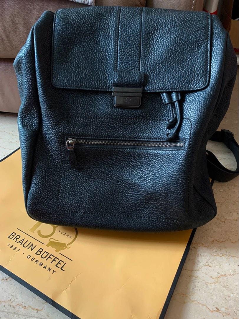 Braun Buffel Genuine Leather Backpack bag, Men's Fashion, Bags ...