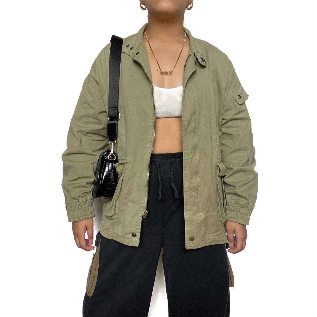 cargo zip up jacket, Men's Fashion, Coats, Jackets and Outerwear on ...