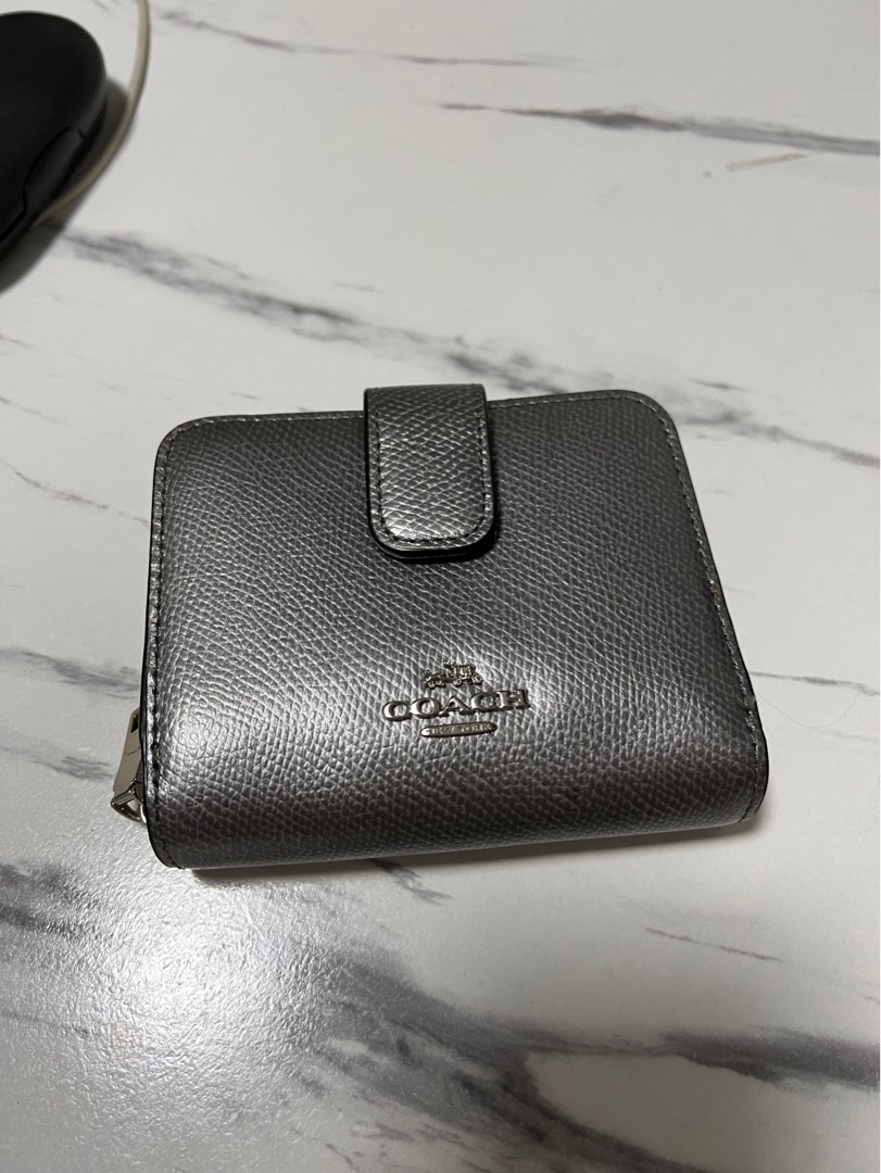 Coach wallet sliver grey, Women's Fashion, Bags & Wallets, Wallets ...